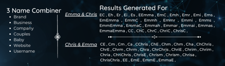 3 Name Combiner Tool | Merge 2, 3, or More Names Online