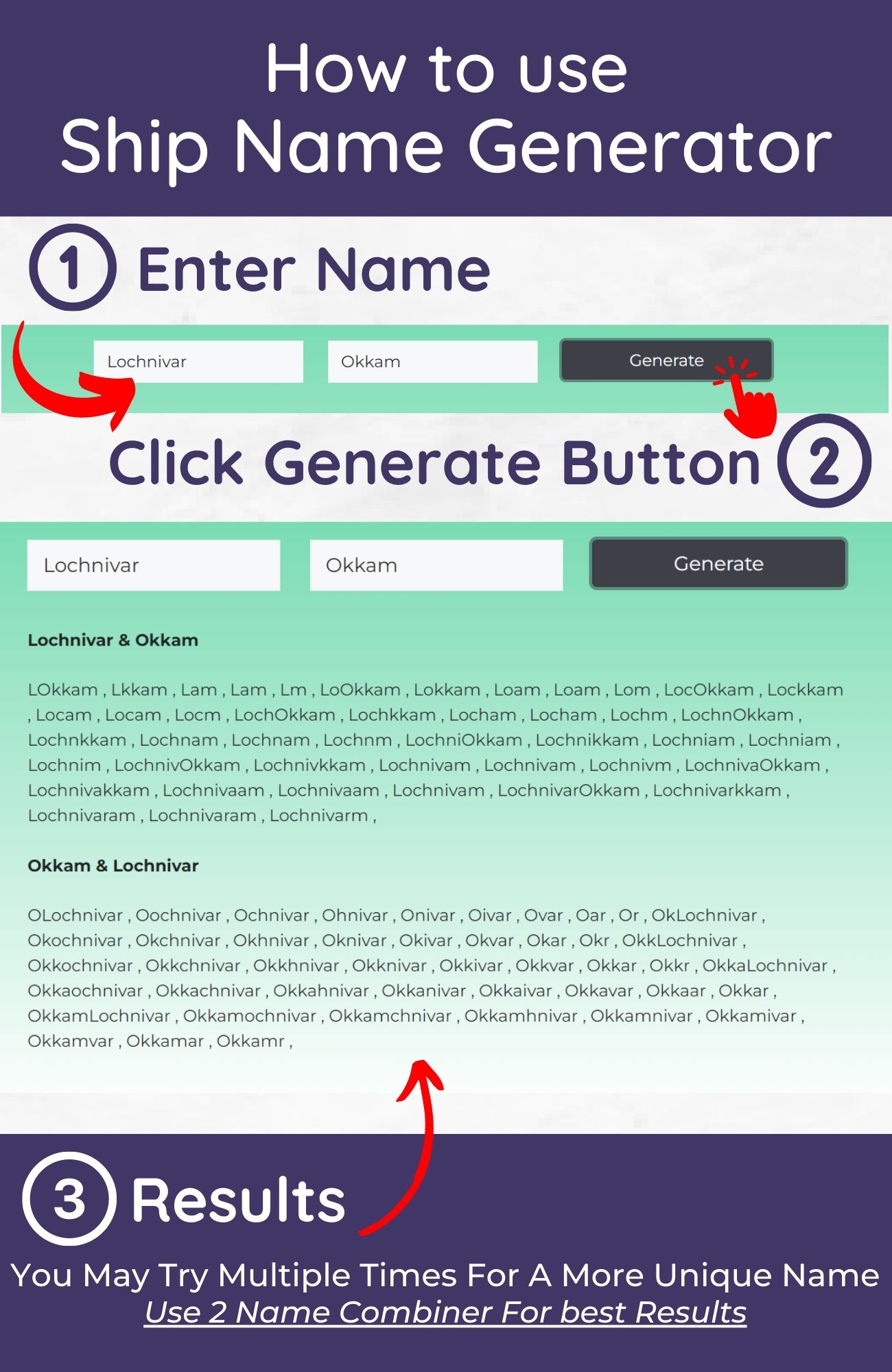 Ship name generator - Combine Names for Ships, Couples & Babies