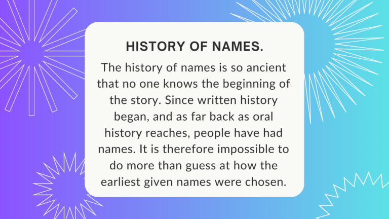 The Power of a Name: Beginners Guide To Name And Its History - Name ...